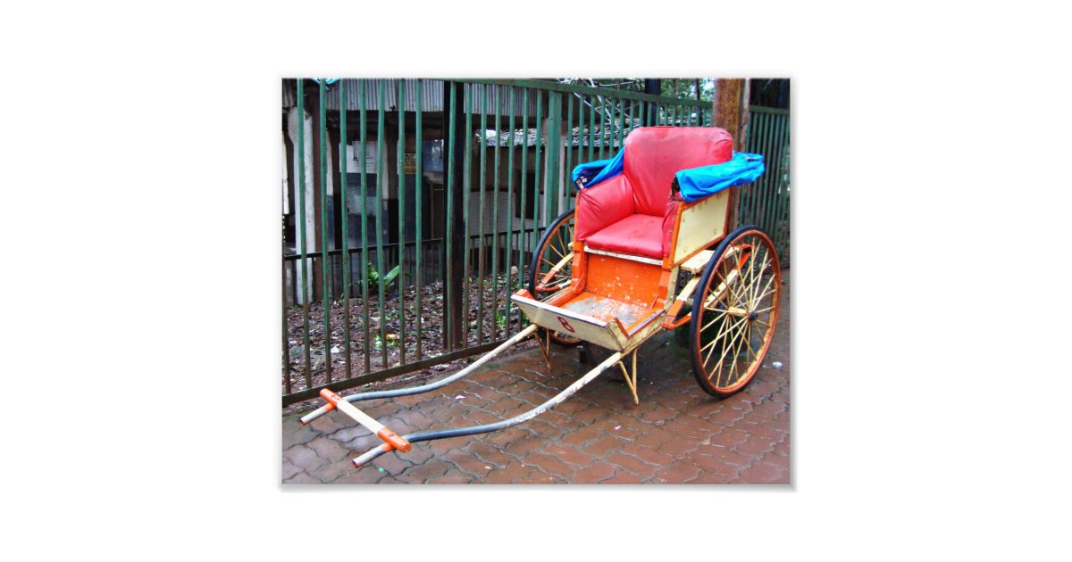 Hand Pulled Rickshaw in Kolkata (Calcutta), India Photo Print | Zazzle
