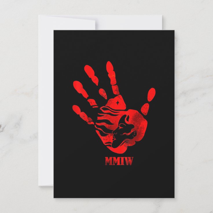 Hand Red MMIW Invitation | Zazzle