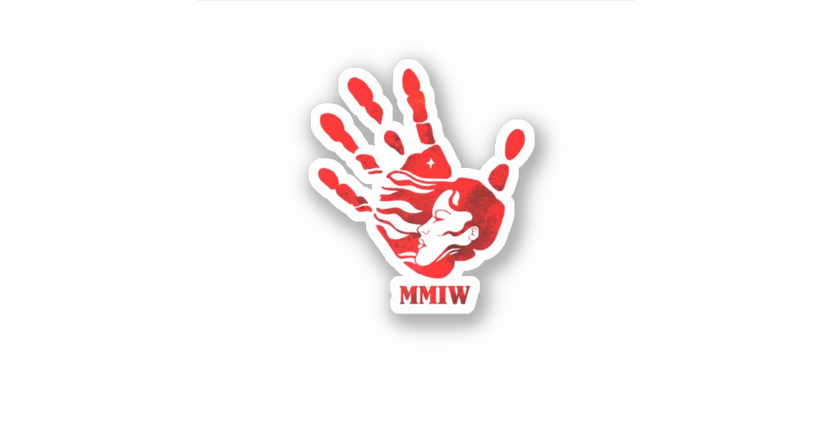 Hand Red Mmiw Sticker | Zazzle