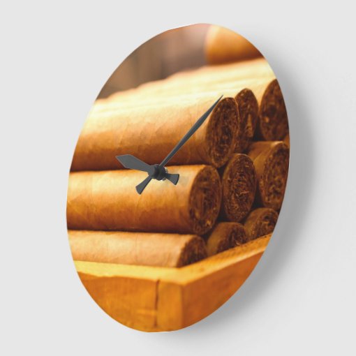 Hand Rolled Cigars from La Romana DR. Large Clock | Zazzle