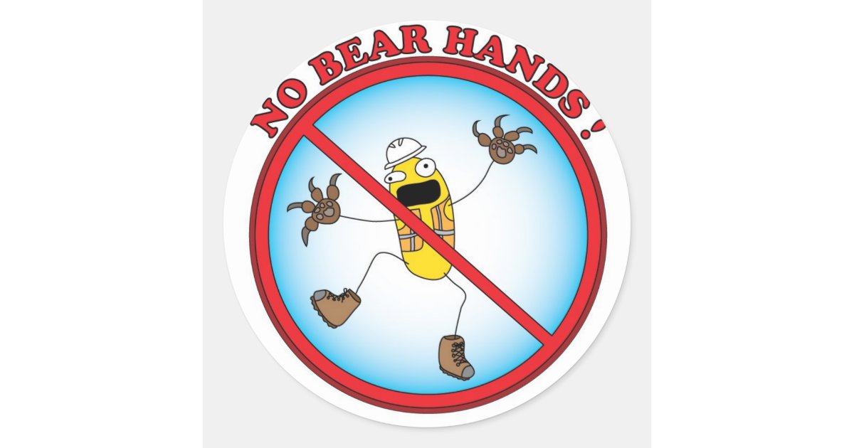 Hand Safety Sticker | Zazzle
