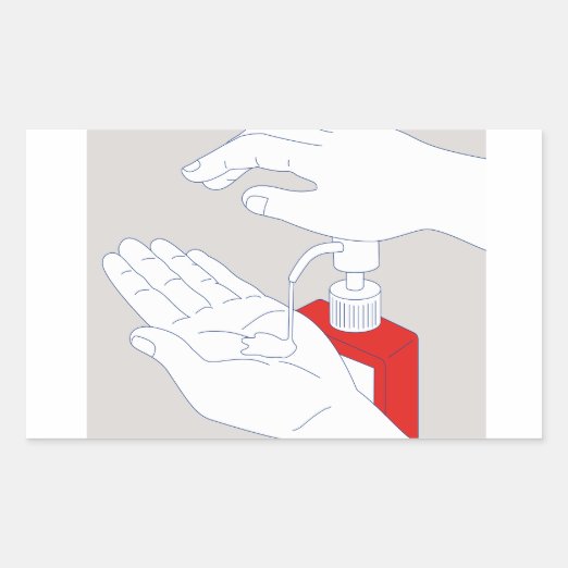 Hand Sanitizer Stickers | Zazzle