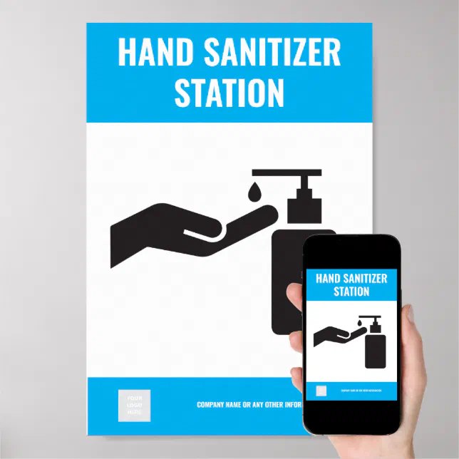 Hand Sanitizer Station Poster | Zazzle