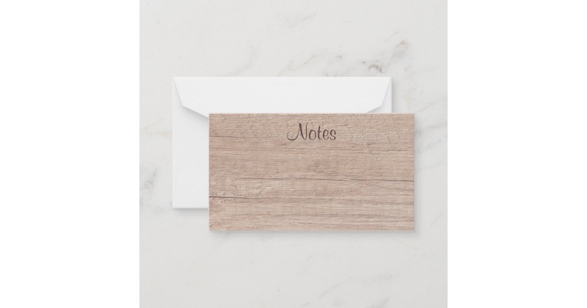 Hand Script Elegant Natural Wood Look Template | Zazzle