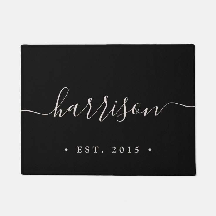Hand Scripted | Personalized Family Name Doormat | Zazzle