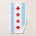Hand Towel with Flag of Chicago City, USA | Zazzle