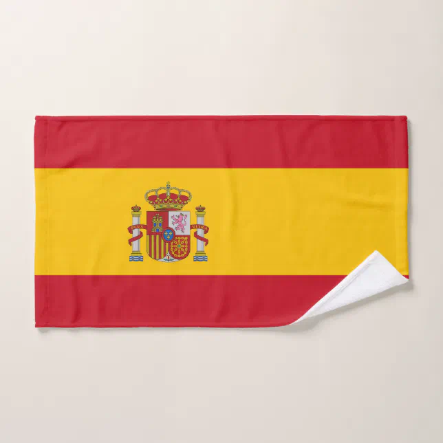 Hand Towel with Flag of Spain | Zazzle
