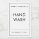 Hand Wash Label with Border Minimal Product Label | Zazzle