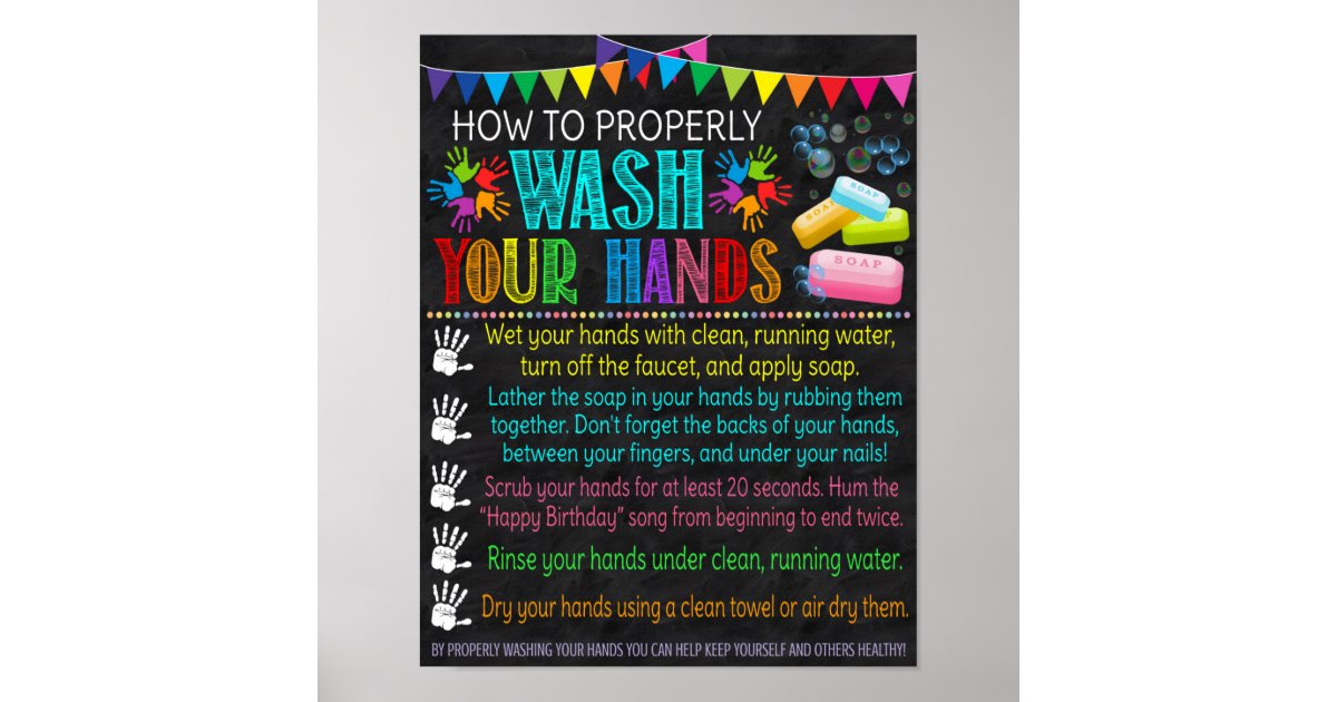 Hand Washing Poster | Zazzle