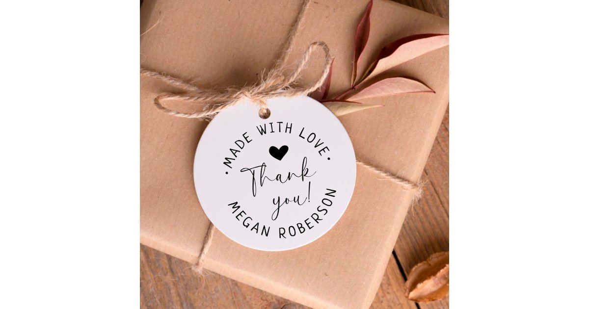 Hand-written Made with Love Heart Custom Product Self-inking Stamp | Zazzle