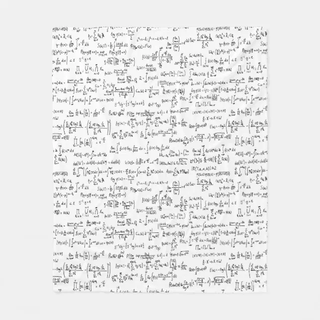 Hand Written Math Equations // Fleece Blanket | Zazzle