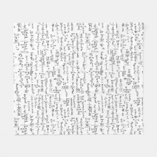 Hand Written Math Equations // Fleece Blanket | Zazzle