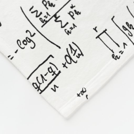 Hand Written Math Equations // Fleece Blanket | Zazzle
