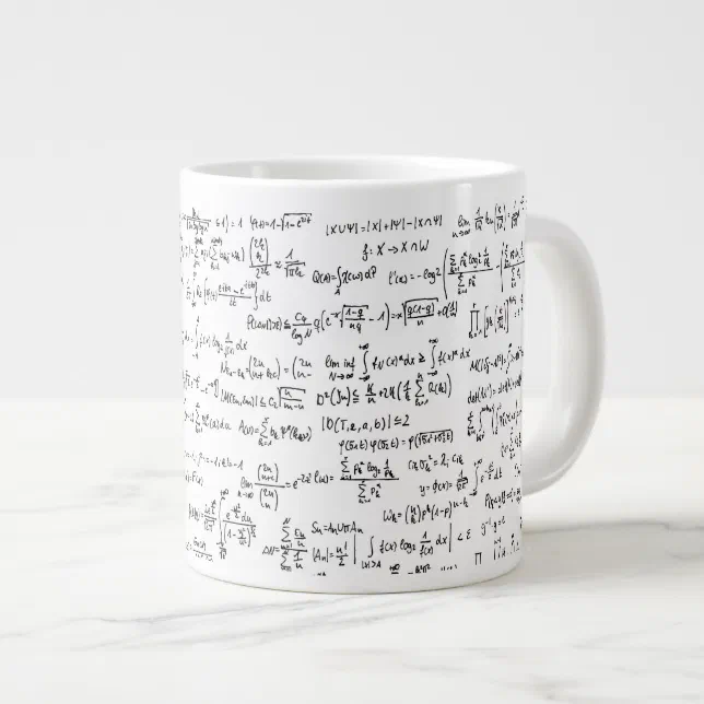 Hand Written Math Equations // Large Coffee Mug | Zazzle