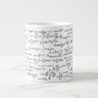Hand Written Math Equations // Large Coffee Mug | Zazzle