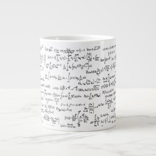 Hand Written Math Equations // Large Coffee Mug | Zazzle