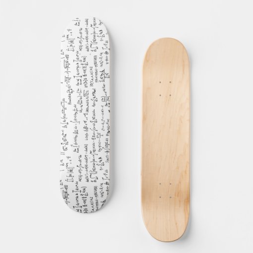 Hand Written Math Equations // Skateboard | Zazzle