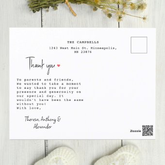 Hand-written Photo Collage Baby Shower Thank You Postcard | Zazzle