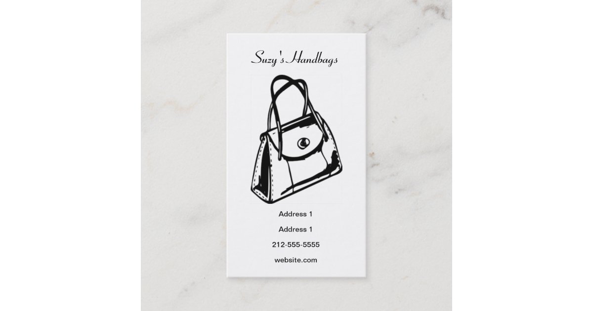 Handbag Business Card | Zazzle