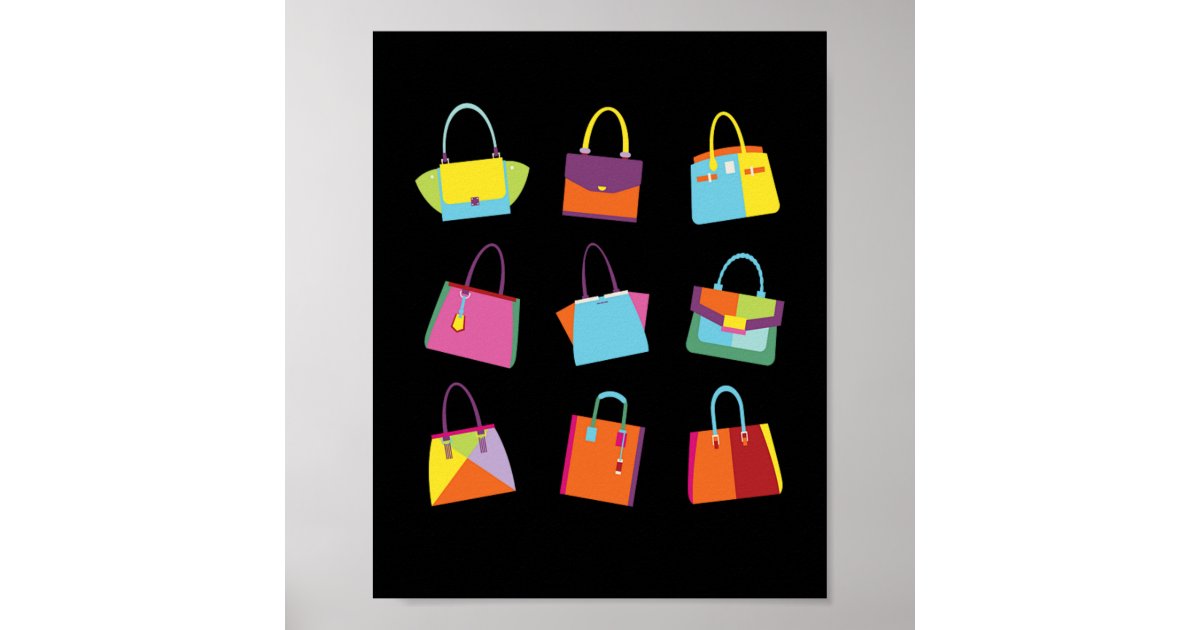 Handbags Collection Fashion Poster | Zazzle