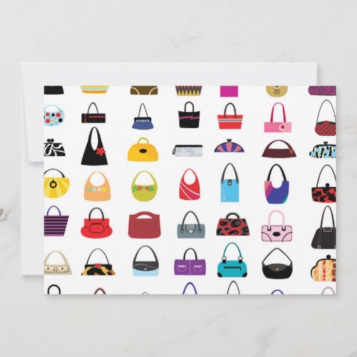 HANDBAGS GALORE - Purse themed Invitations | Zazzle