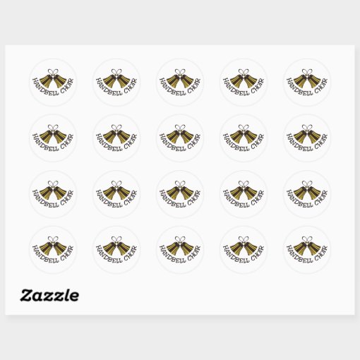 Handbell Choir Classic Round Sticker | Zazzle