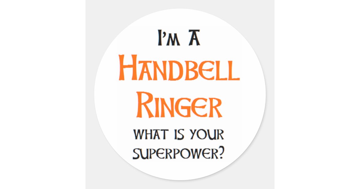 handbell ringer classic round sticker | Zazzle