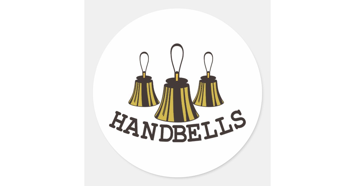 Handbells Classic Round Sticker | Zazzle