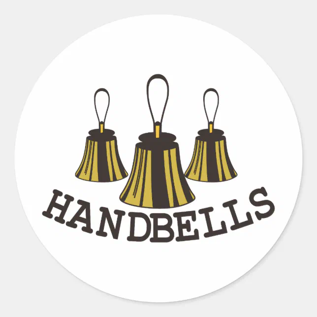 Handbells Classic Round Sticker | Zazzle