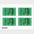 Handbells Feel The Music Rectangular Sticker | Zazzle
