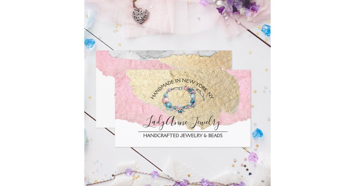 Handcrafted Jewelry and Bead Designer Business Card | Zazzle