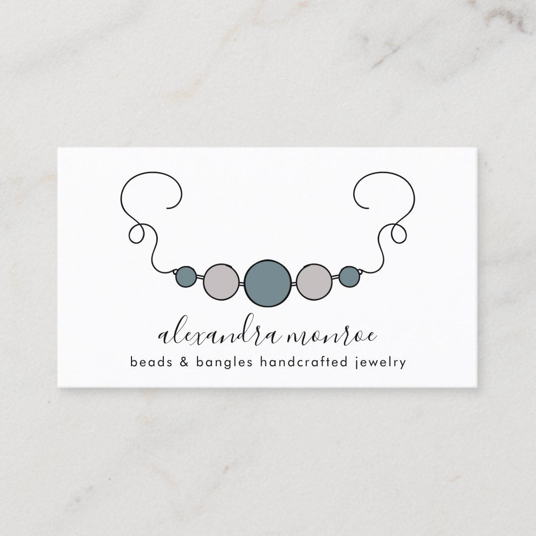 Handcrafted Jewelry Logo | Jewelry Design Busines Business Card | Zazzle