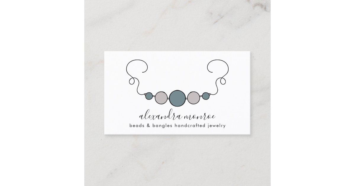 Handcrafted Jewelry Logo | Jewelry Design Busines Business Card | Zazzle