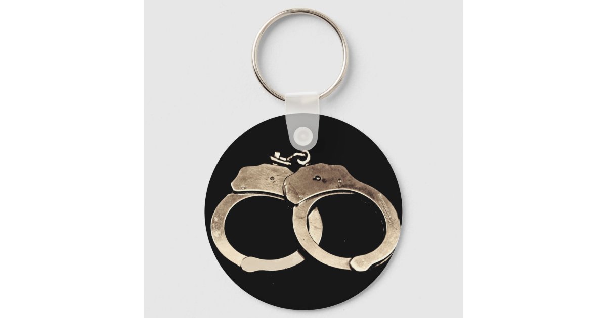 Handcuffs Keychain | Zazzle