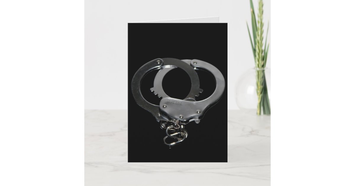 HANDCUFFS KINKY ROMANCE GREETING CARDS | Zazzle