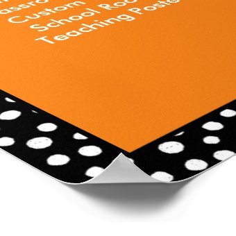 Handdrawn Style Dots Customizable Classroom Poster | Zazzle