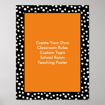 Handdrawn Style Dots Customizable Classroom Poster | Zazzle