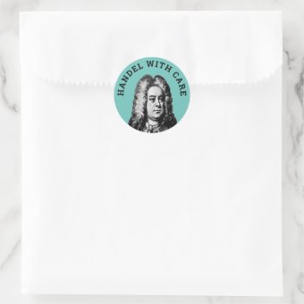 Handel with Care Classic Round Sticker | Zazzle
