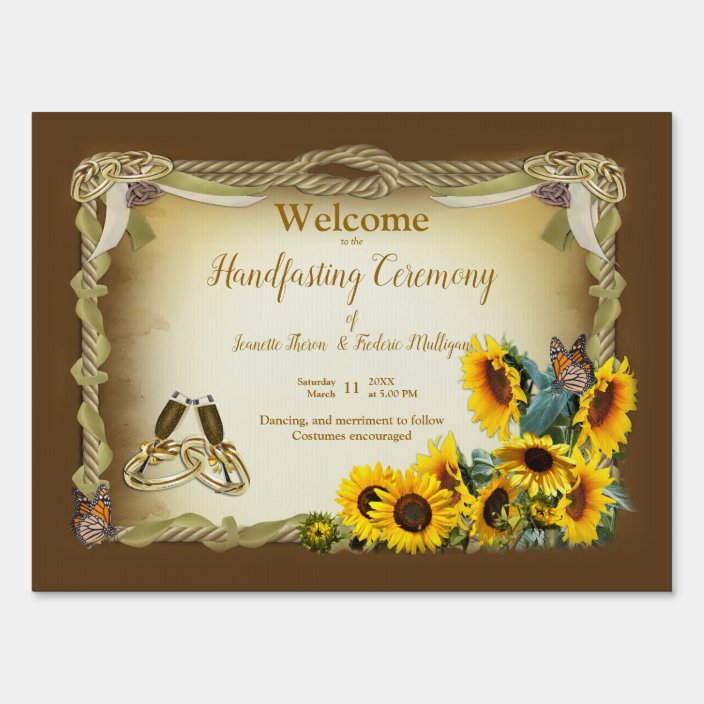Handfasting Ceremony Event Sign | Zazzle.com