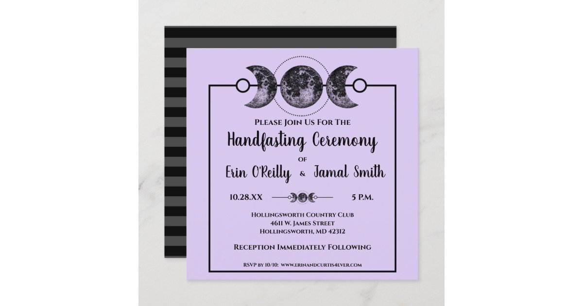 Handfasting Wedding Invitation Wicca Pagan Celtic | Zazzle