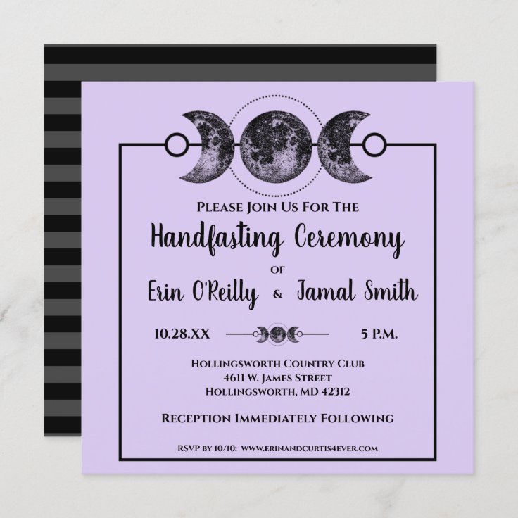 Handfasting Wedding Invitation Wicca Pagan Celtic | Zazzle