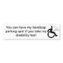 Handicap Bumper Sticker | Zazzle