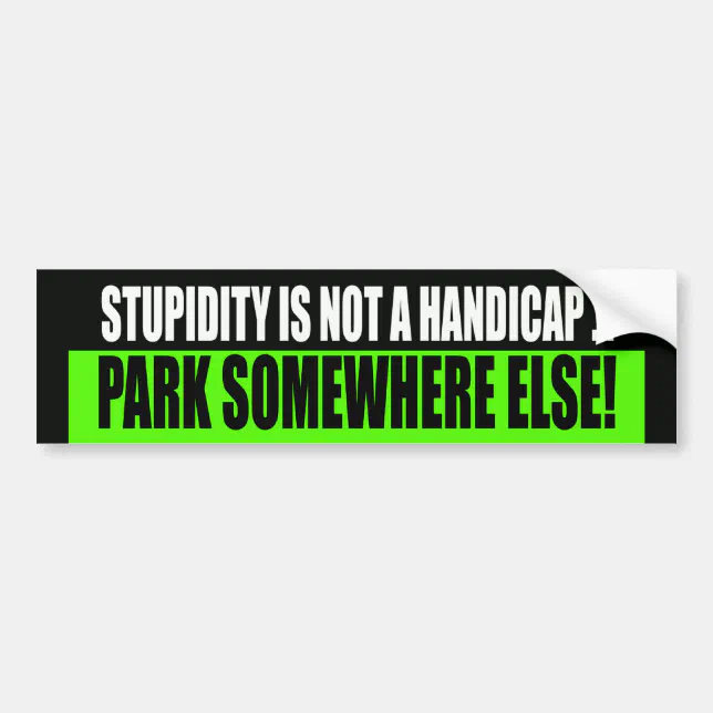 Handicap Parking Bumper Sticker | Zazzle
