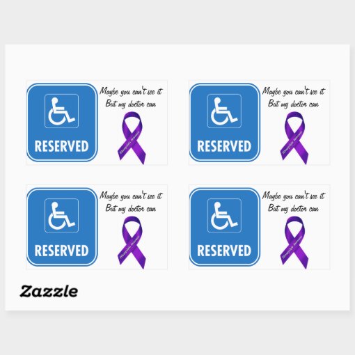 Handicap Parking Sign Rectangular Sticker | Zazzle