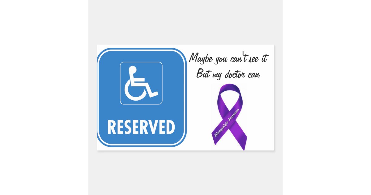 Handicap Parking Sign Rectangular Sticker | Zazzle
