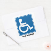 Handicap Sign Stickers/Labels Square Sticker | Zazzle