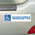 HANDICAPPED BUMPER STICKER | Zazzle