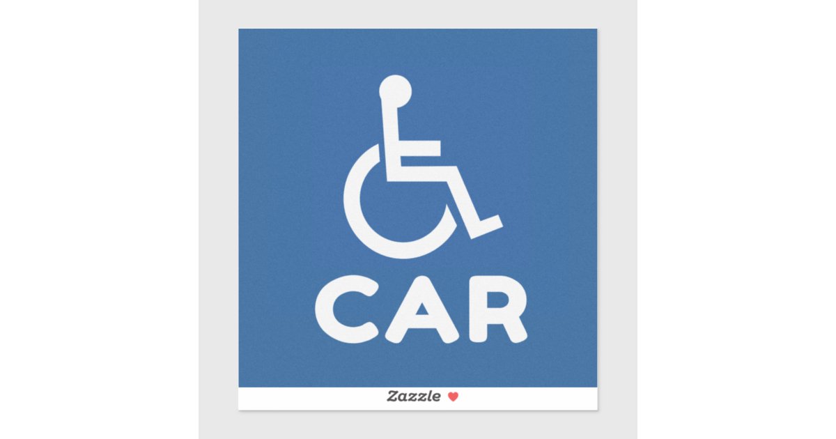 Handicapped Car Sticker | Zazzle