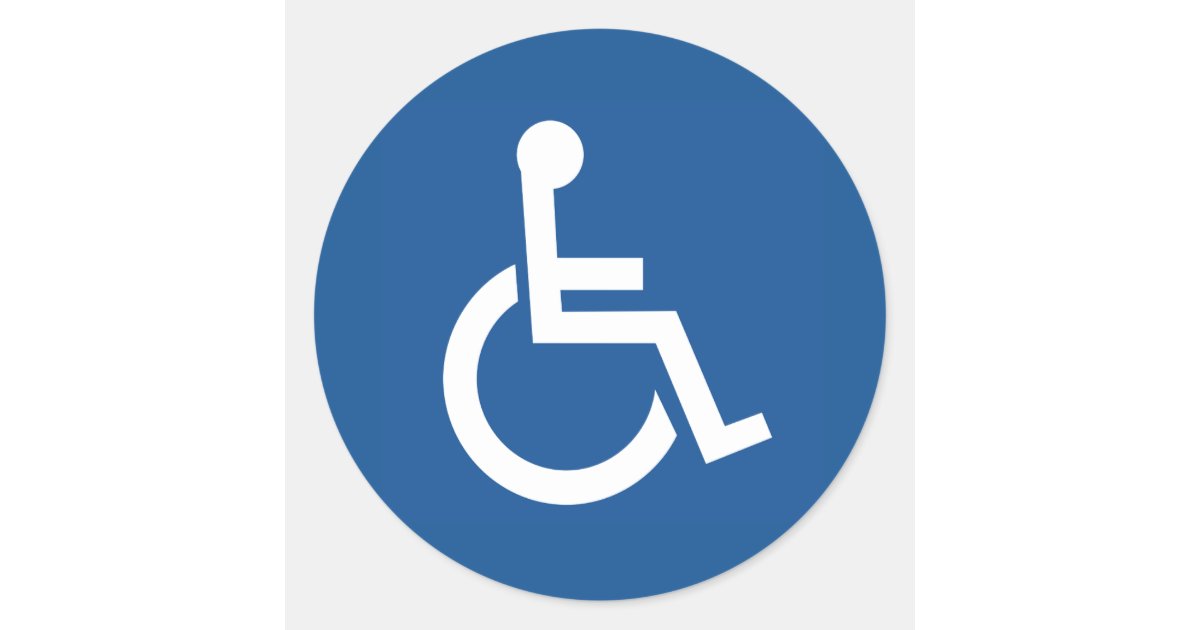 Handicapped Classic Round Sticker | Zazzle