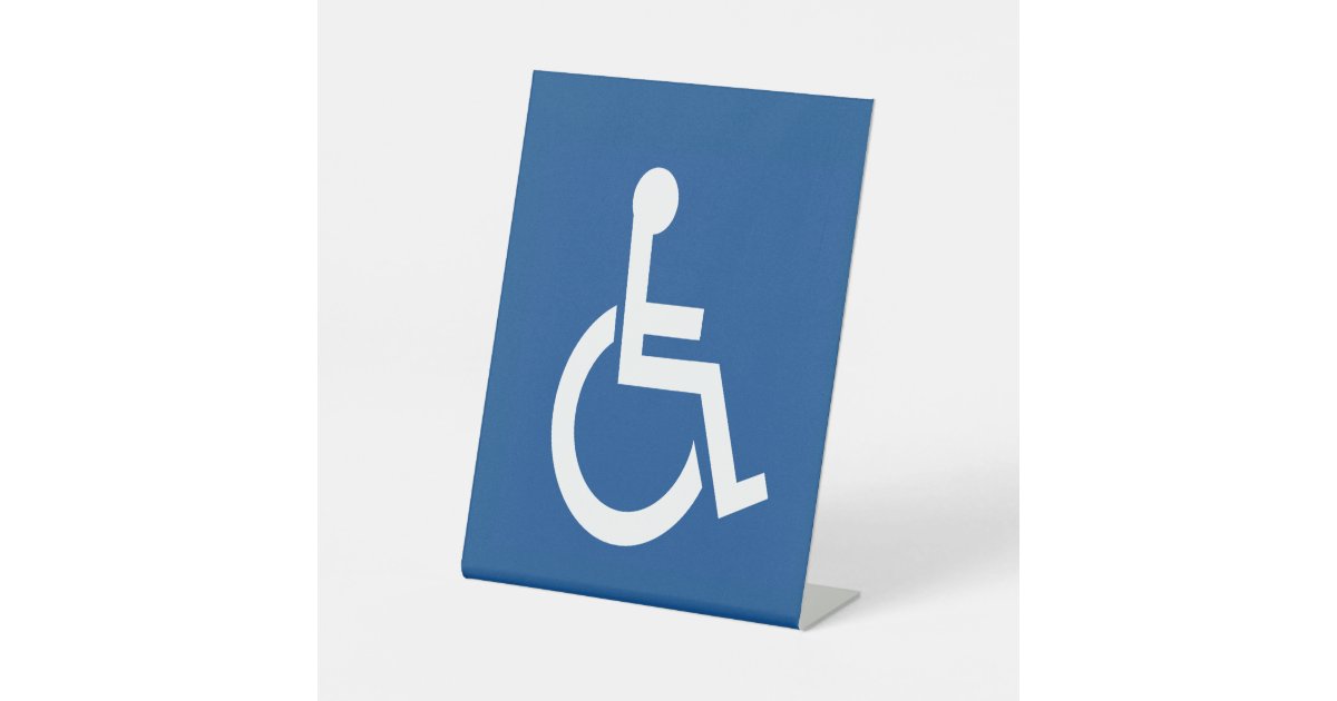 Handicapped Pedestal Sign | Zazzle